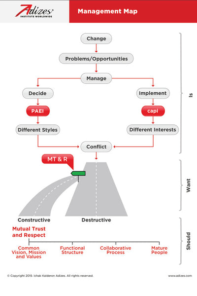 Adizes Management Map (Poster) (English) – Adizes Institute Publications